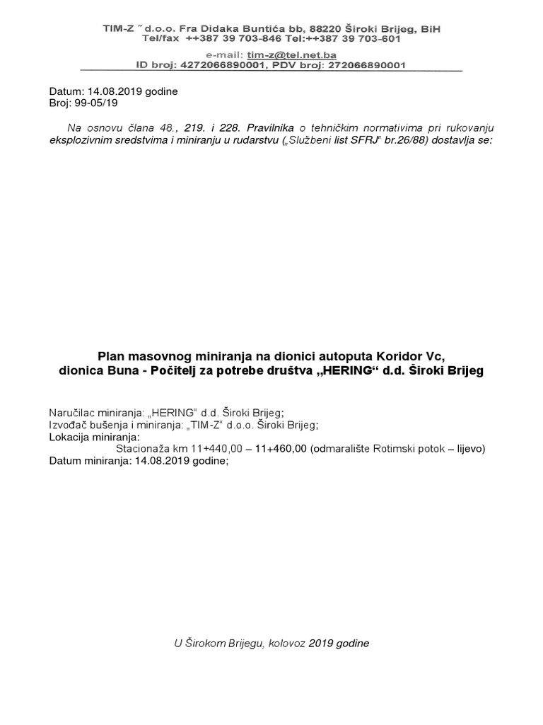 01.plan Miniranja | PDF