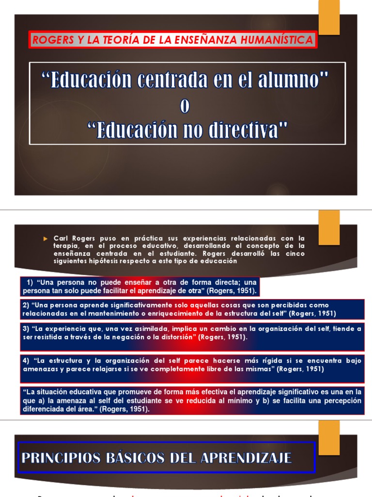 Educacion Humanista Segun Crarl Ropgers | PDF | Aprendizaje ...
