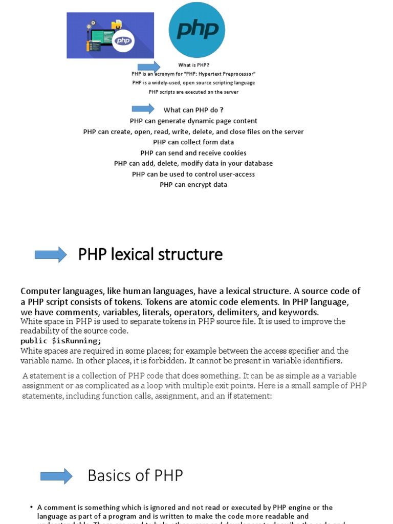 PHP Structure and Basics Explained | PDF | Php | Source Code