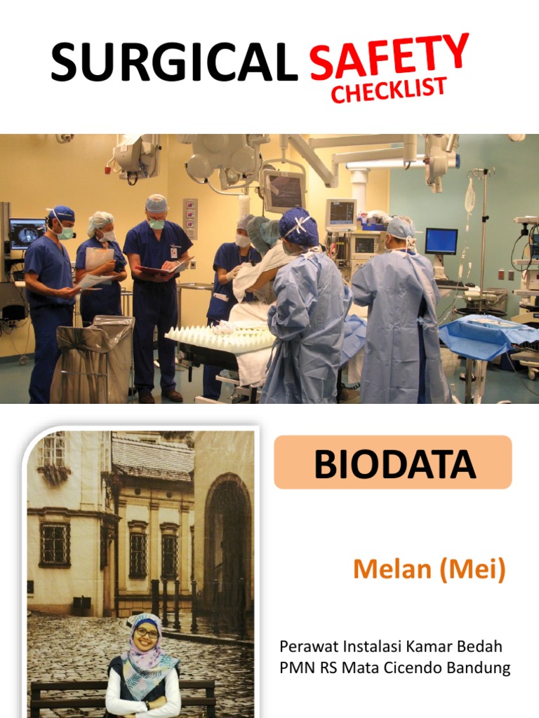 Surgical Safety Checklist PRESENTASI | PDF