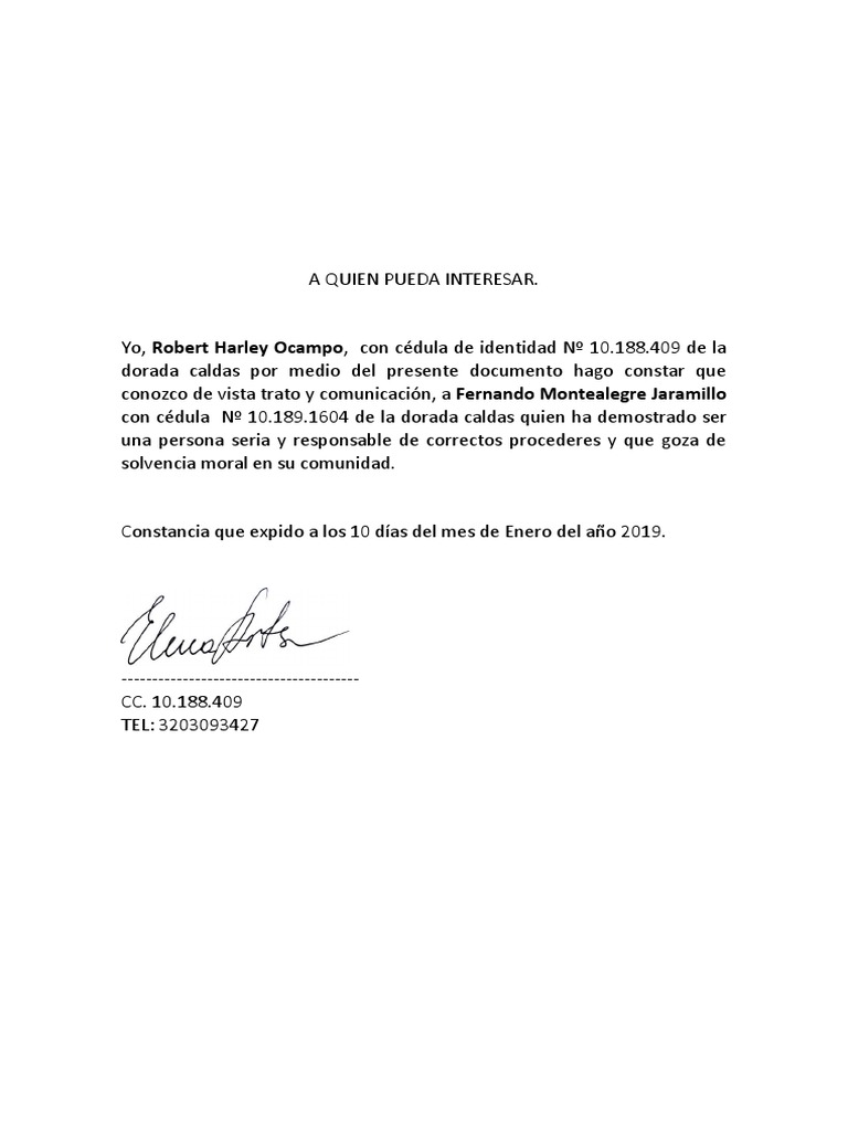 Certificado Personal | PDF