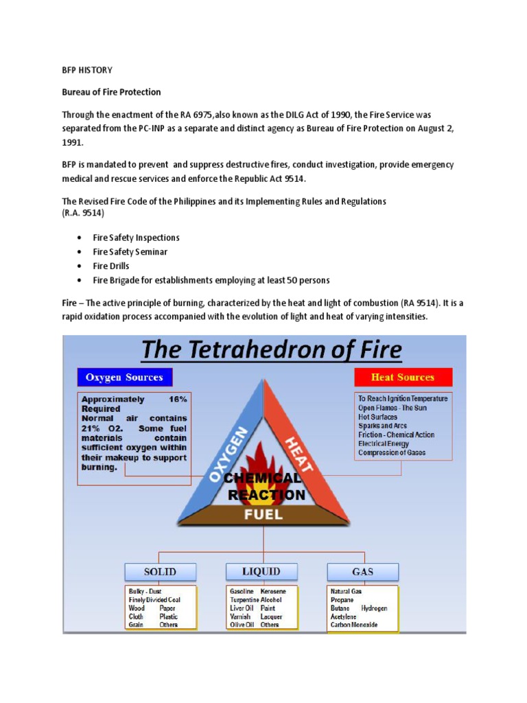 BFP Reviewer | PDF | Fires | Heat Transfer