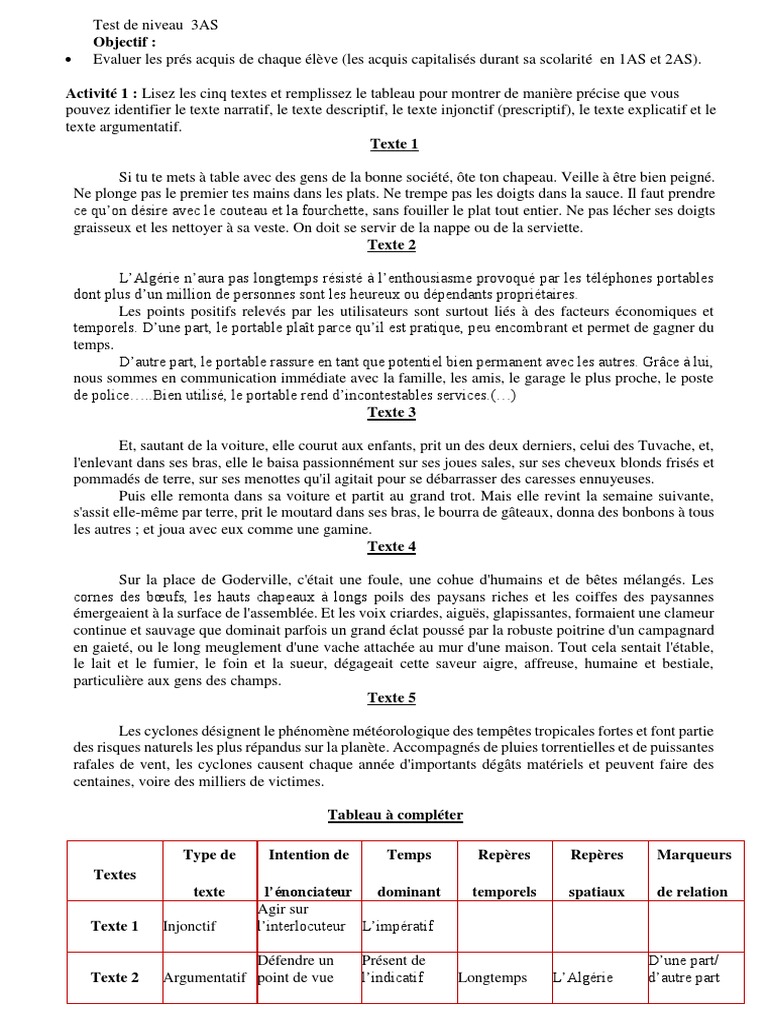 Evaluation Diagnostique 3as | PDF | Des sports | Cyclones tropicaux