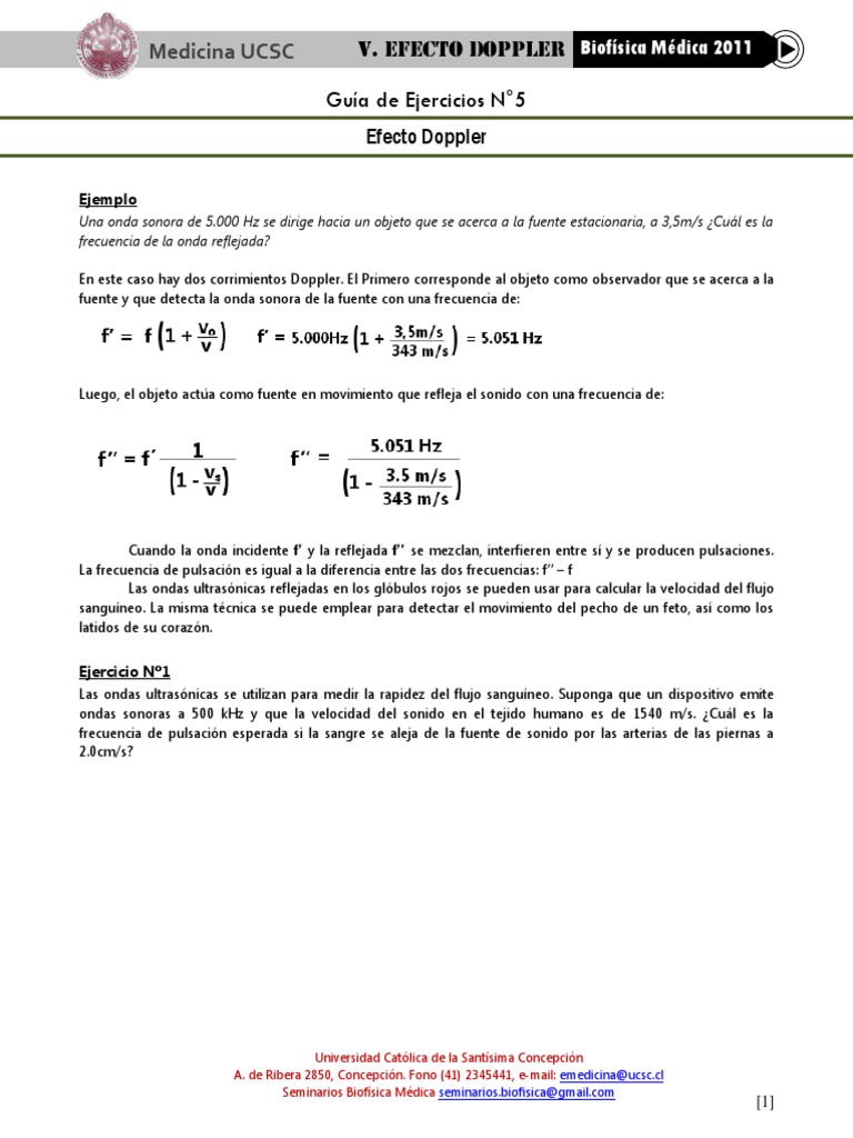Seminario N°5 - Efecto Doppler | PDF | Efecto Doppler | Fenómenos ...