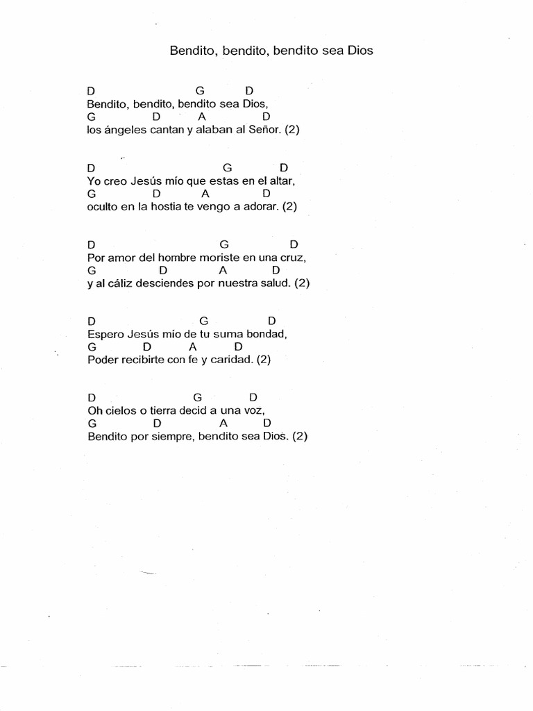Bendito, Bendito Sea Dios | PDF