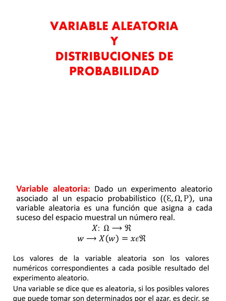 Variables Discretas | PDF | Variable aleatoria | Distribución de probabilidad