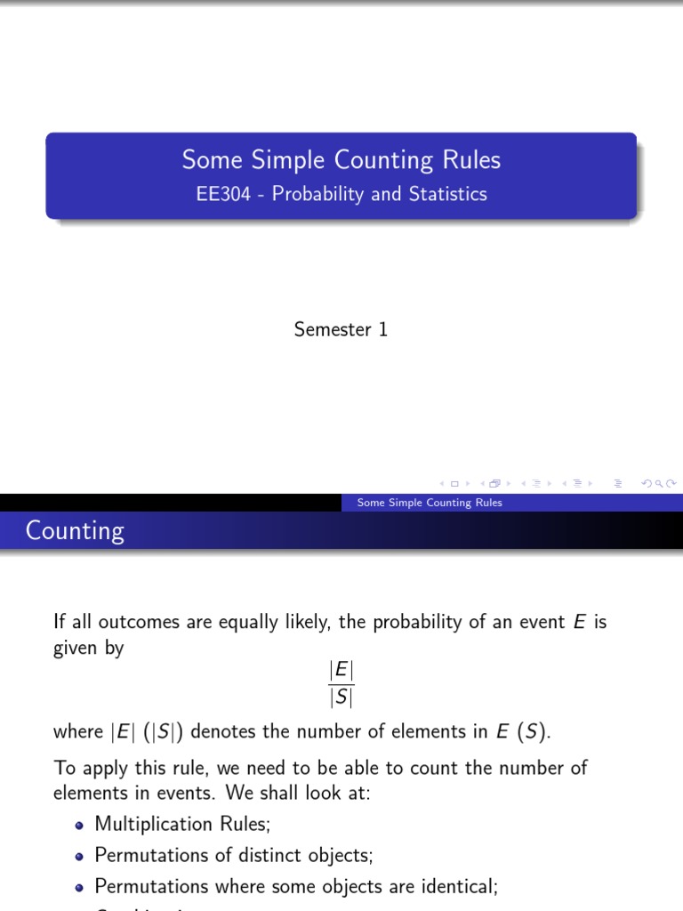 Counting Theore. | Download Free PDF | Permutation | Probability