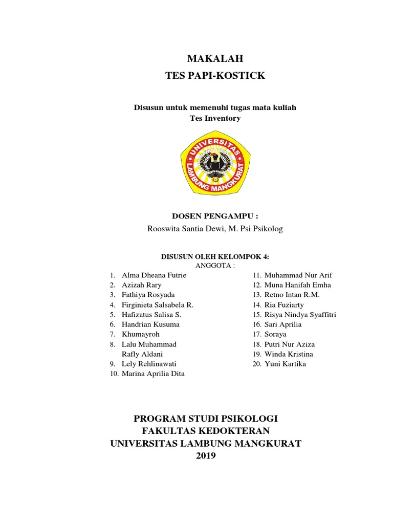 Panduan Tes PAPI Kostick dan Skoringnya | PDF