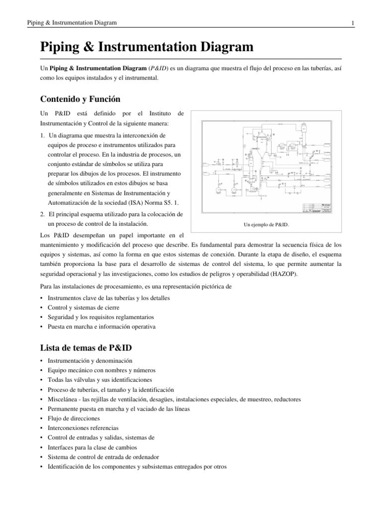Piping & Instrumentation Diagram | PDF | Ingeniería mecánica | Naturaleza
