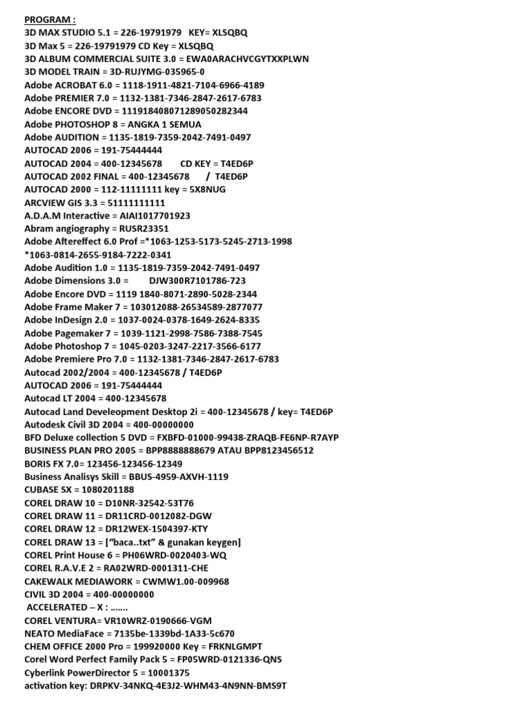 Serial Number Program | PDF | Windows Xp | Microsoft Windows