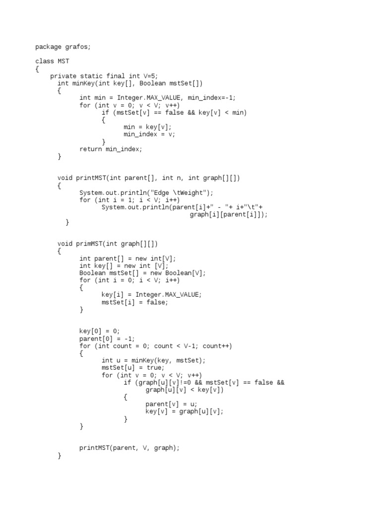 Grafos en Java | PDF | Integer (Computer Science) | Boolean Data Type