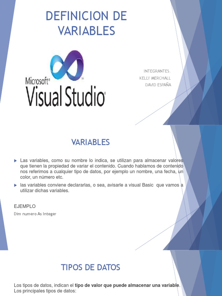 Exposicion Variables | PDF | Tipo de datos | Variable (informática)