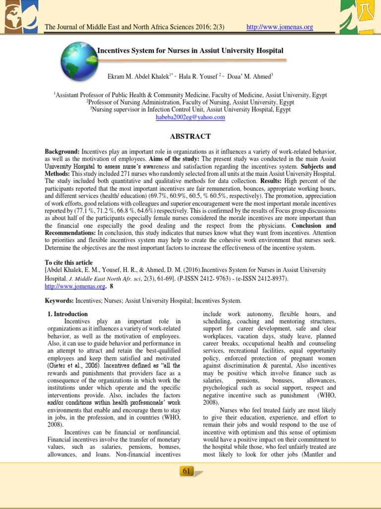 Incentive For Nurse | PDF | Incentive | Employment