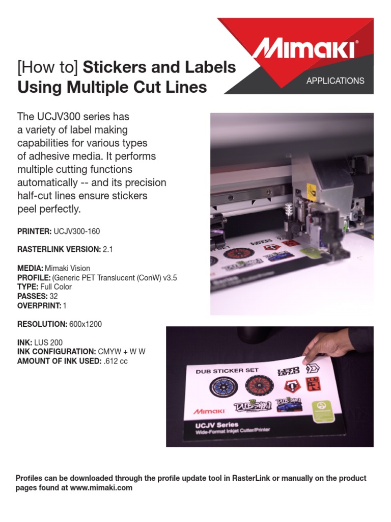 (How To) : Stickers and Labels Using Multiple Cut Lines | PDF | Printer ...