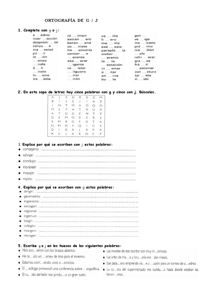 Practica de Ortografia | PDF | Deportes y actividades al aire libre ...