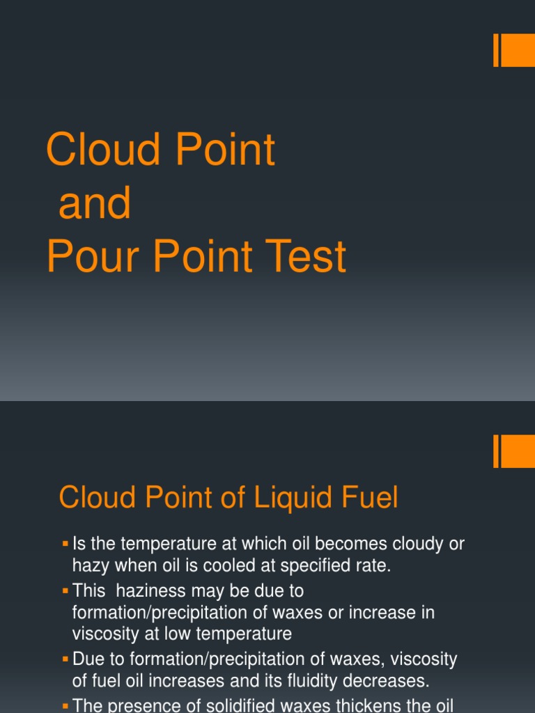 Cloud Point and Pour Point | PDF