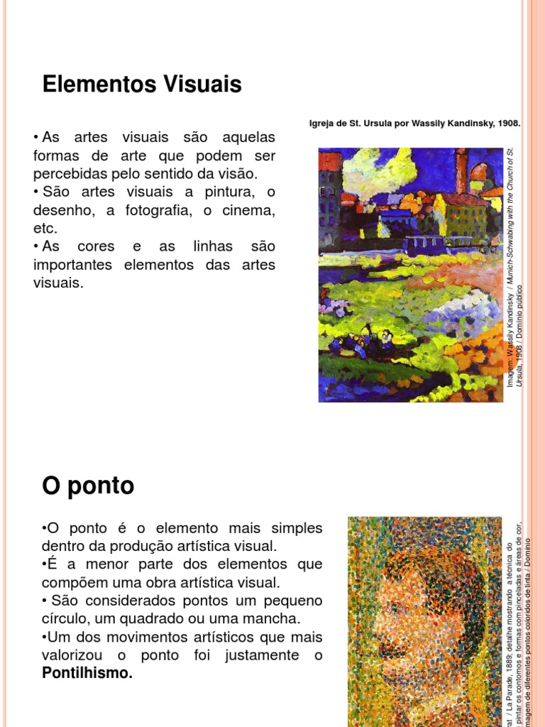 Elementos Visuais nas Artes Visuais | PDF | Cor | Visão