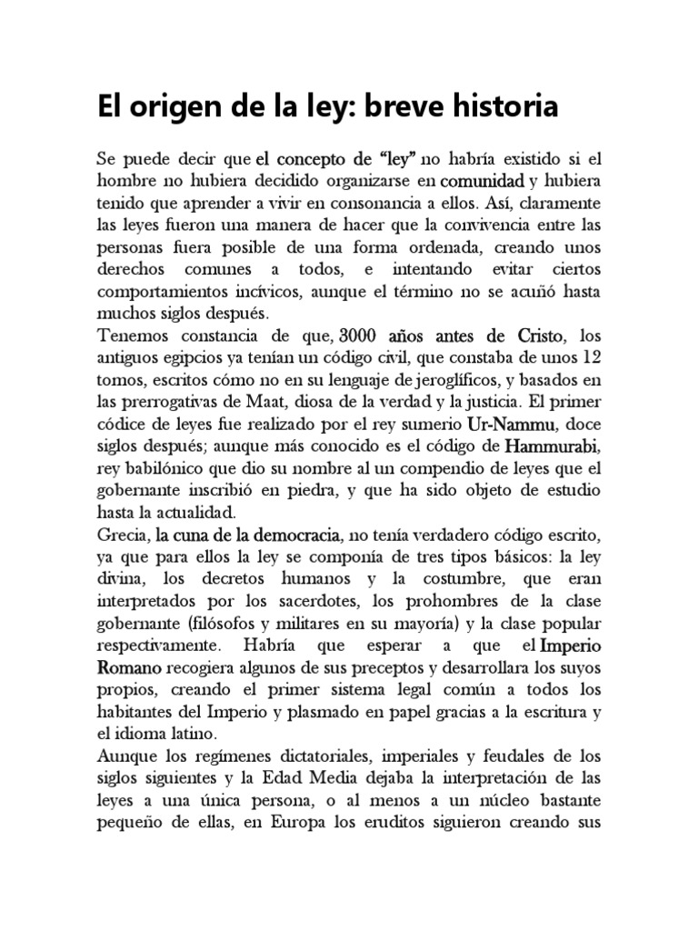 El Origen de La Ley | PDF | Estatuto | Sumeria