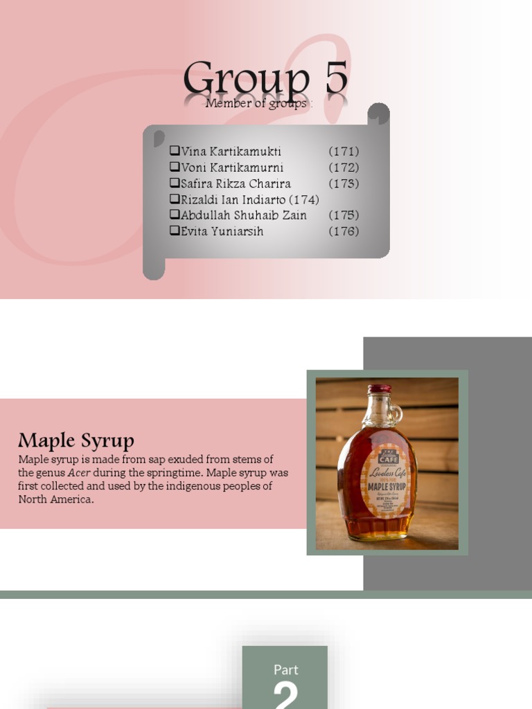 Group 5: Member of Groups | PDF | Maple Syrup | Trees
