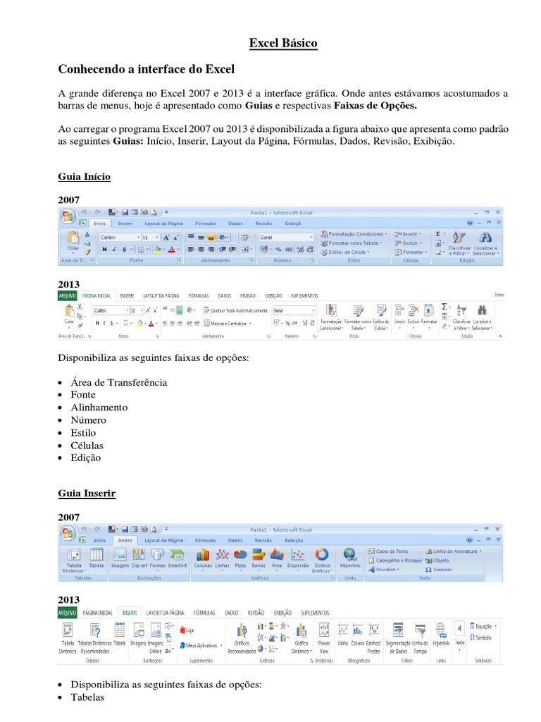 Apostila Excel Básico - 2019 | PDF | Microsoft Excel | Planilha