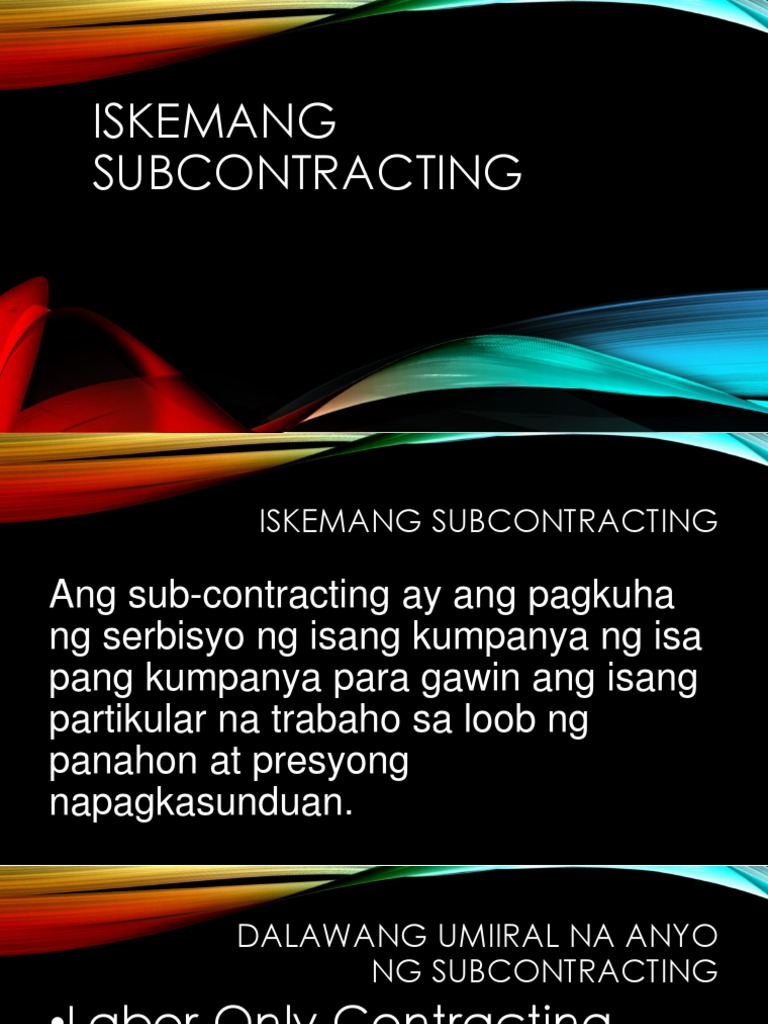 Subcontracting | PDF