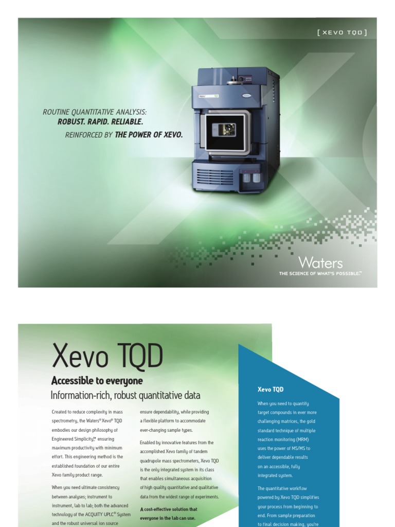 Xevo TQD Brosur | PDF | Mass Spectrometry | Electrospray Ionization