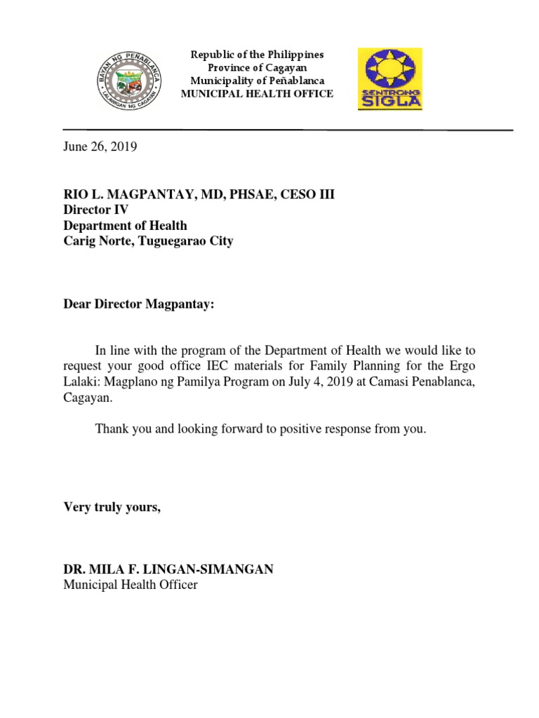 Rio L. Magpantay, MD, Phsae, Ceso Iii Director IV Department of Health ...