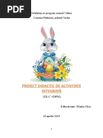 Corciovei Proiect Didactic Povestea Iepurasului de Paste PDF | PDF