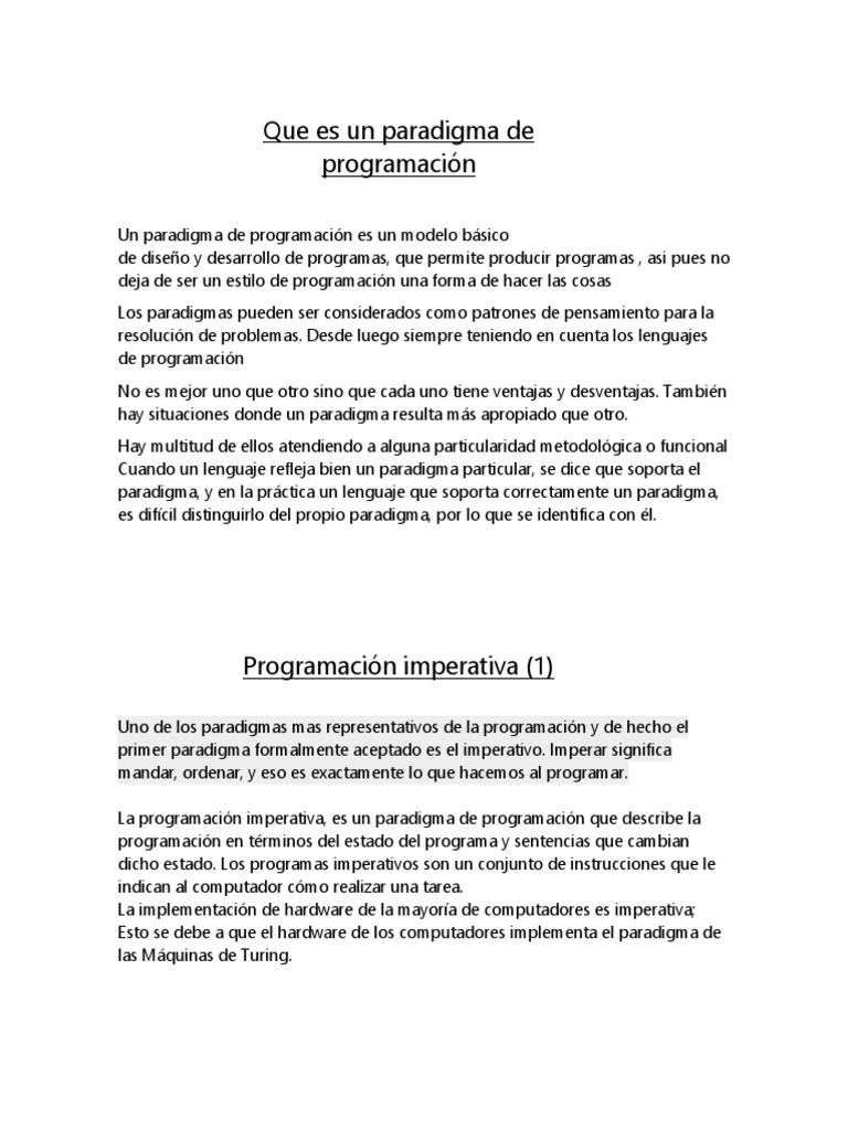 Programación Declarativa - Información | PDF | Paradigmas de ...