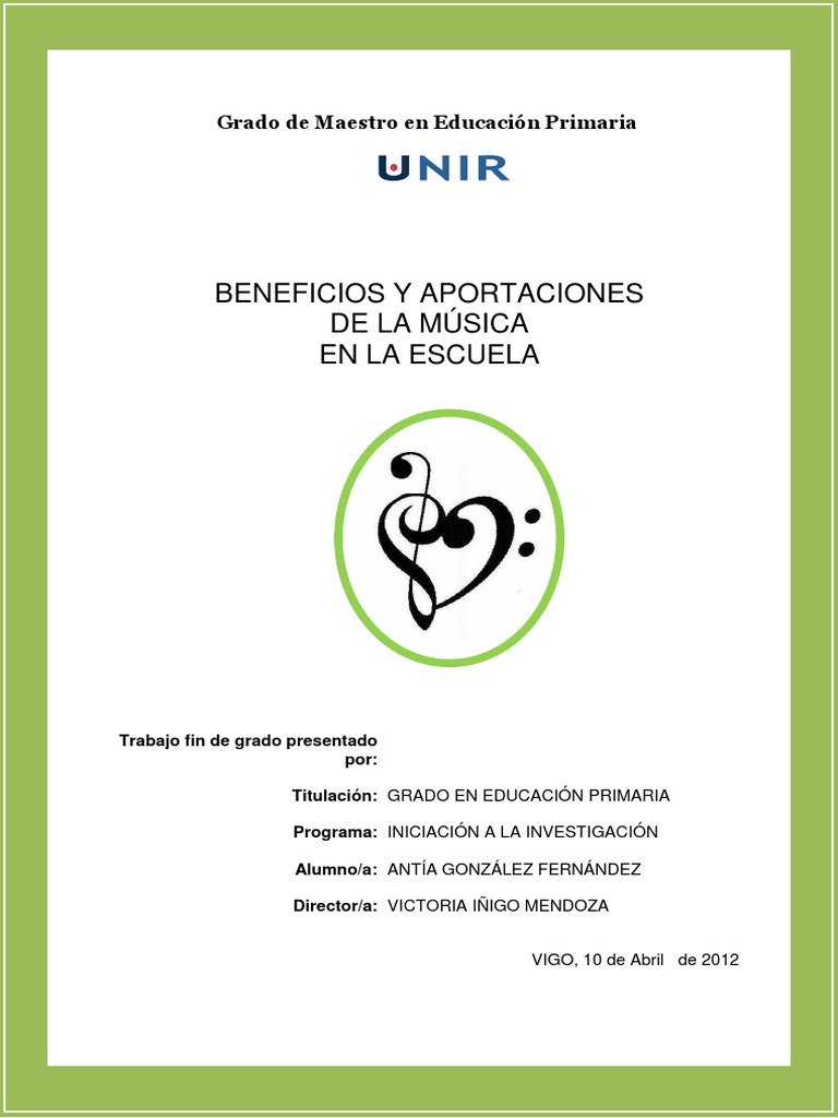 Beneficios de la Música en Educación | PDF | Educación primaria | Ritmo
