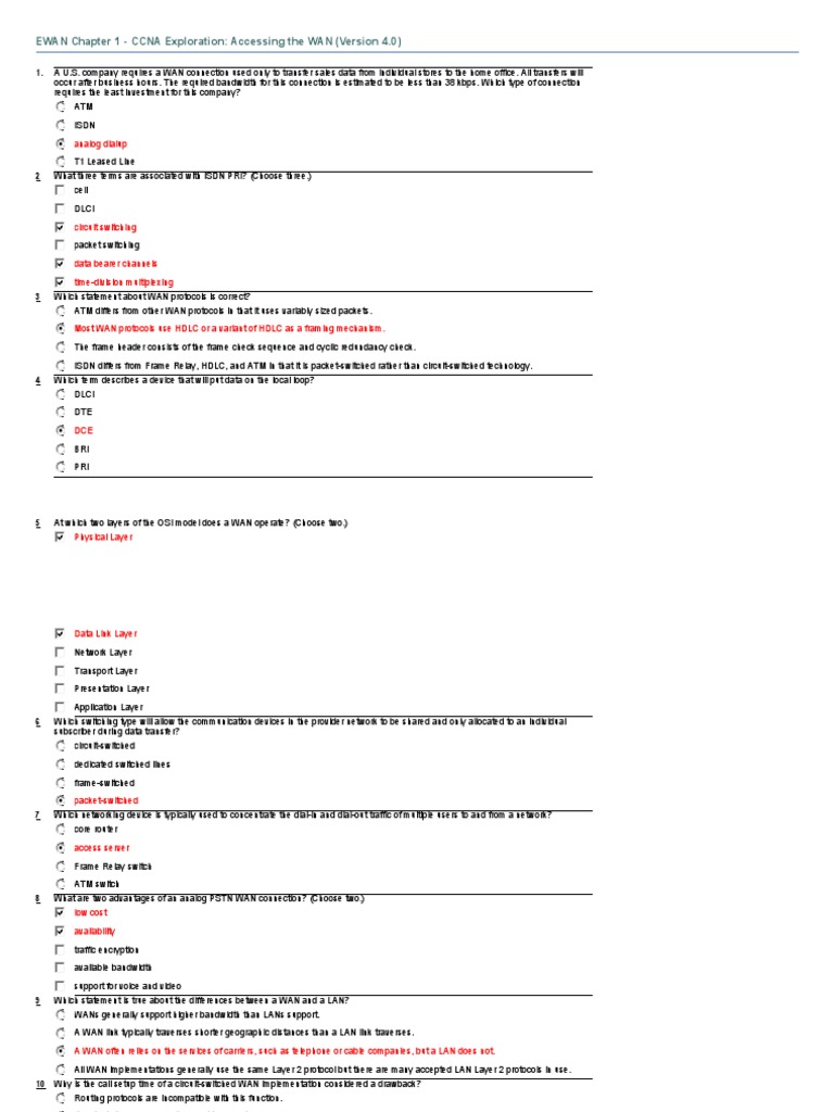 Ewan Chapter 1 Ccna Exploration Accessing The Wan Version 40