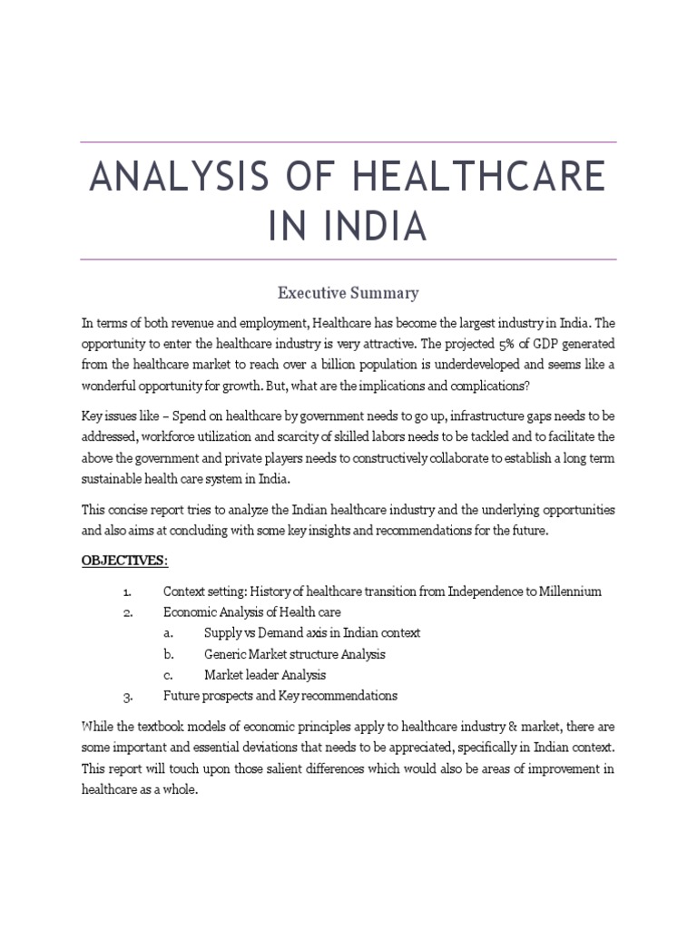 India's Healthcare Industry Analysis | PDF | Health Care | Public Health