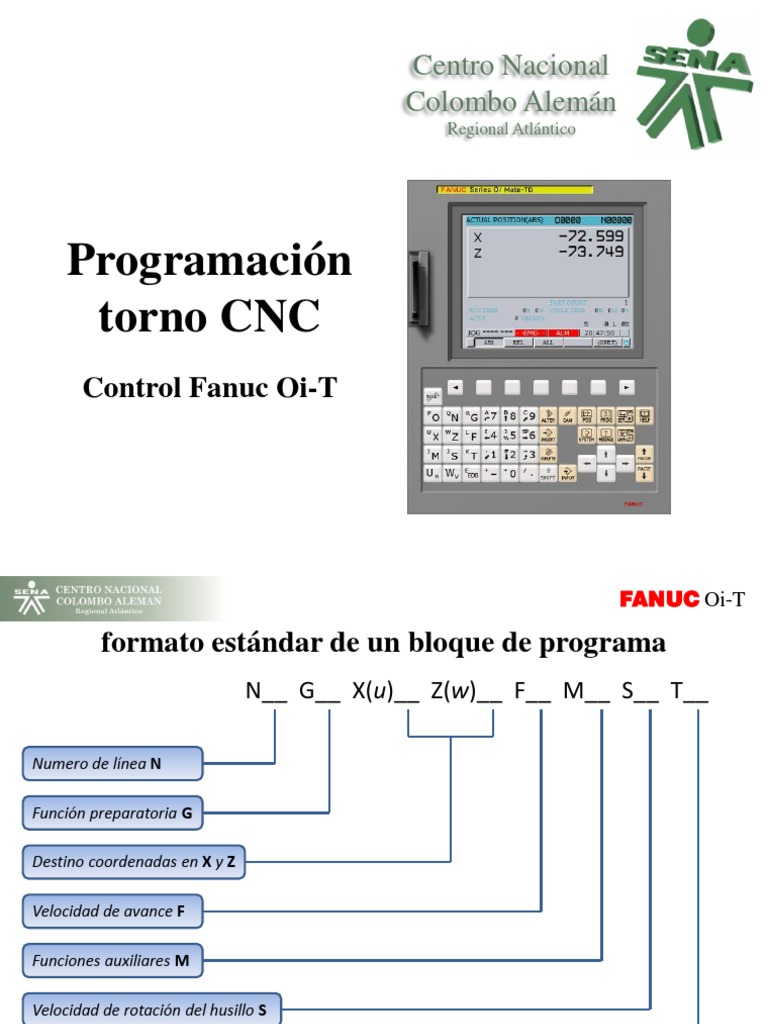 Programación CNC para torno Fanuc: Comandos y ciclos básicos | PDF | Procesos industriales ...
