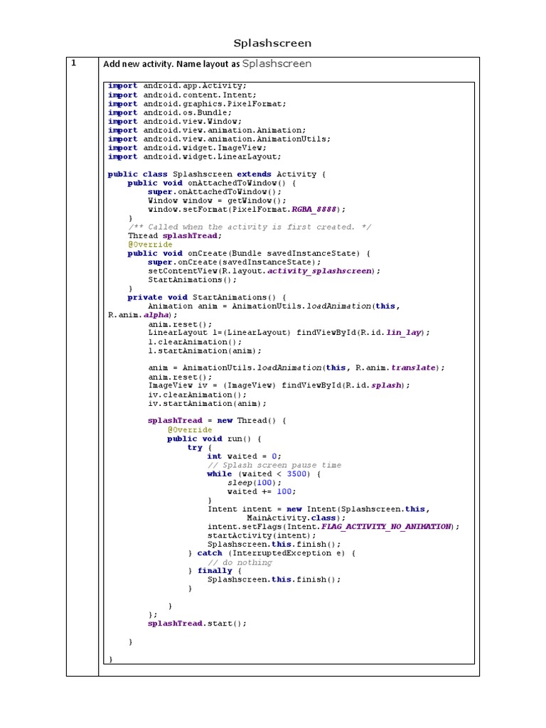 Tutorial Splashscreen | PDF | Computer Architecture | Operating System Families