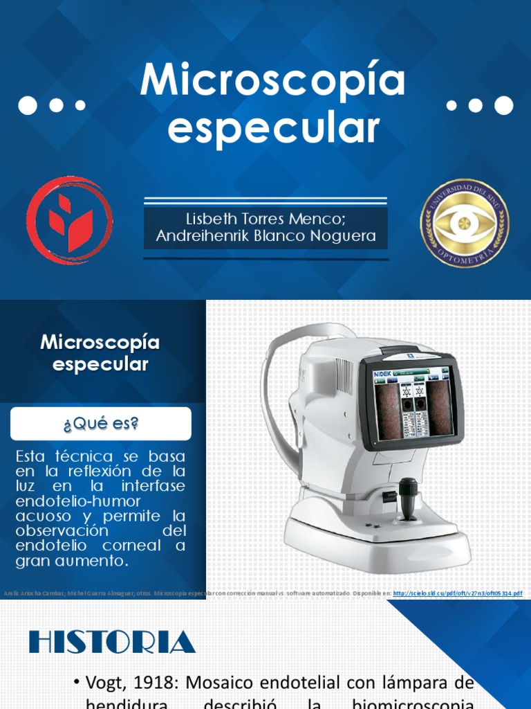 Interpretación de Microscopía Especular | PDF | Córnea | Óptica