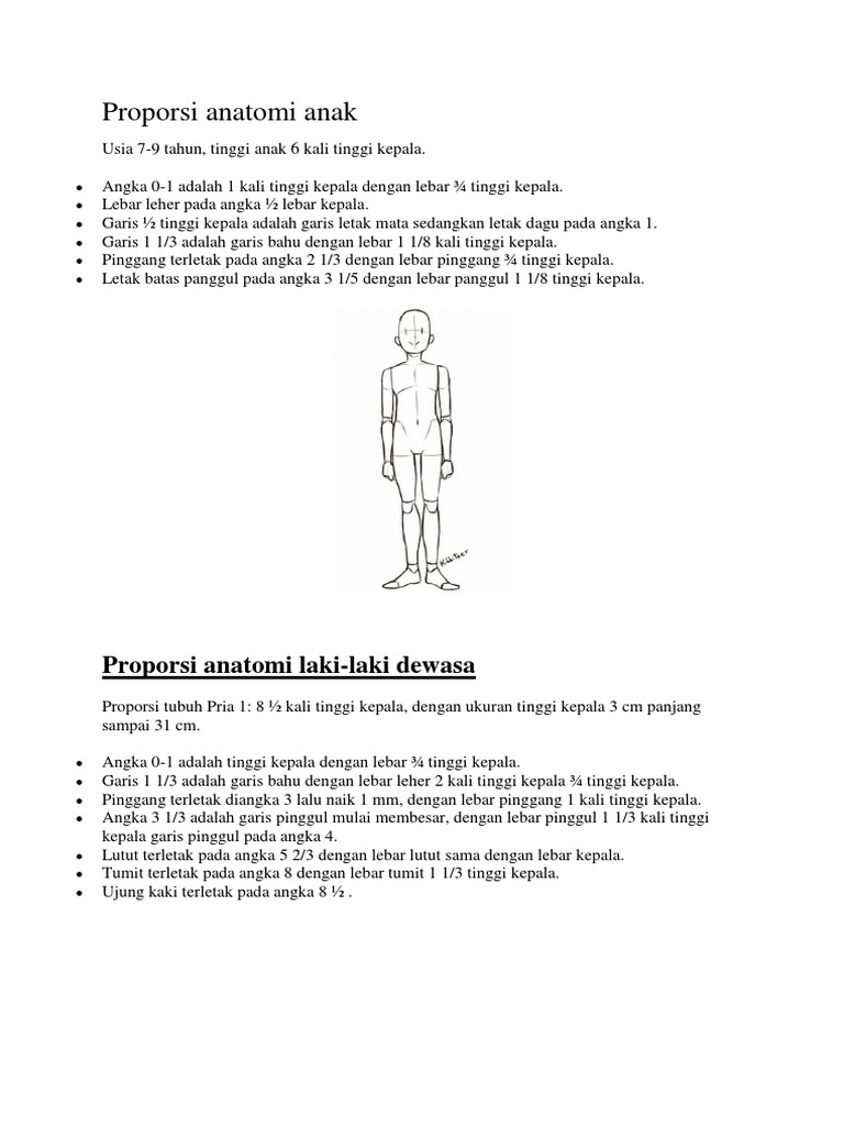 Proporsi Anatomi Anak | PDF
