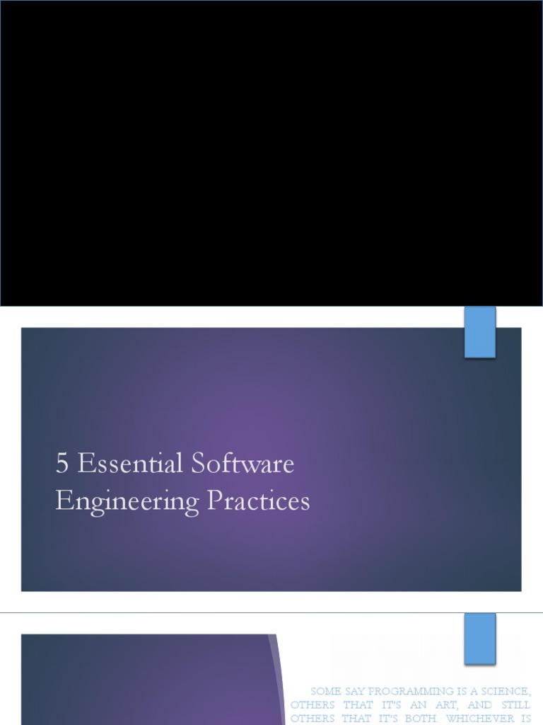 The 5 Software Engineering Practices and System Implementation | PDF ...