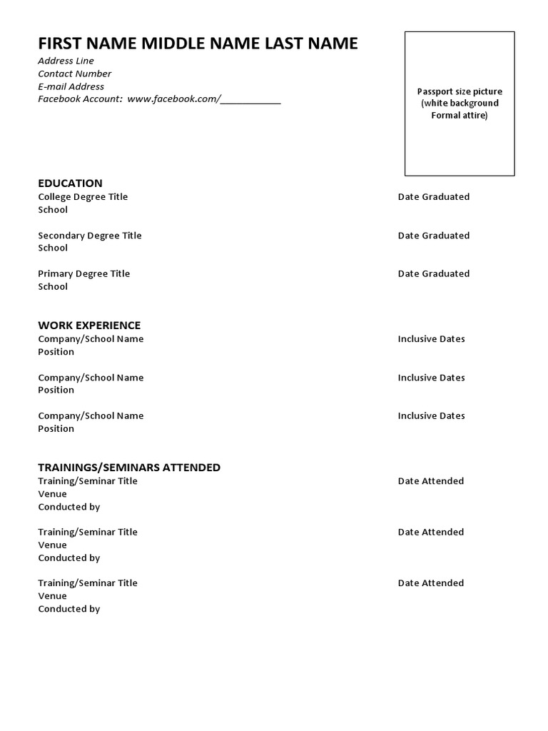 Full Name and Resume Format Guide | PDF | Career & Growth | Wellness