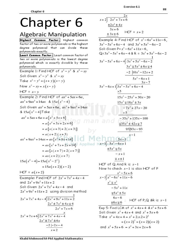 KPK Mathematics | PDF | Factorization | Polynomial