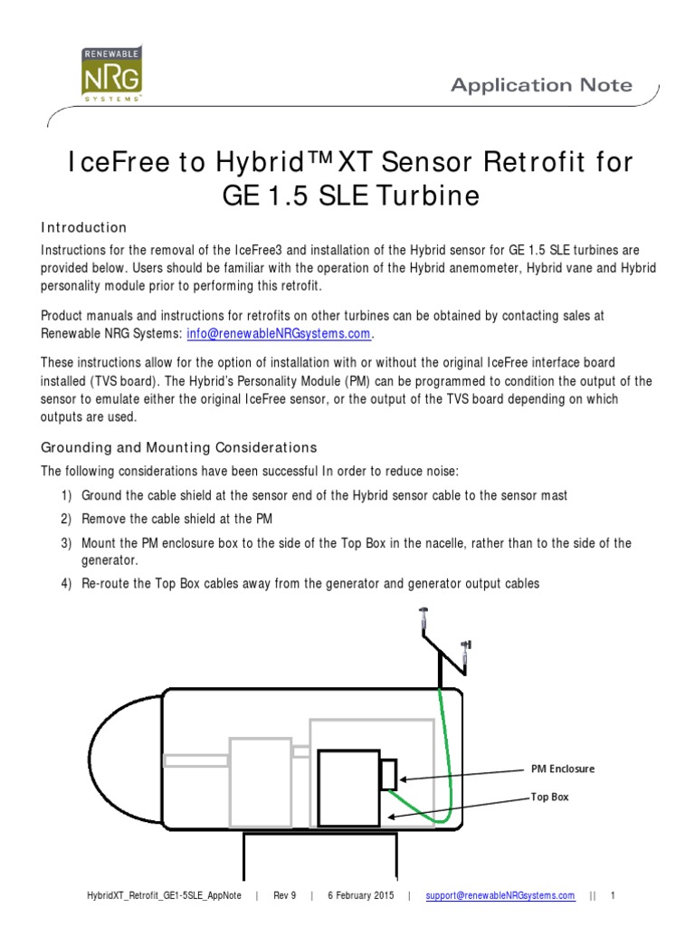 Icefree To Hybrid™ XT Sensor Retrofit For Ge 1.5 Sle Turbine | PDF ...