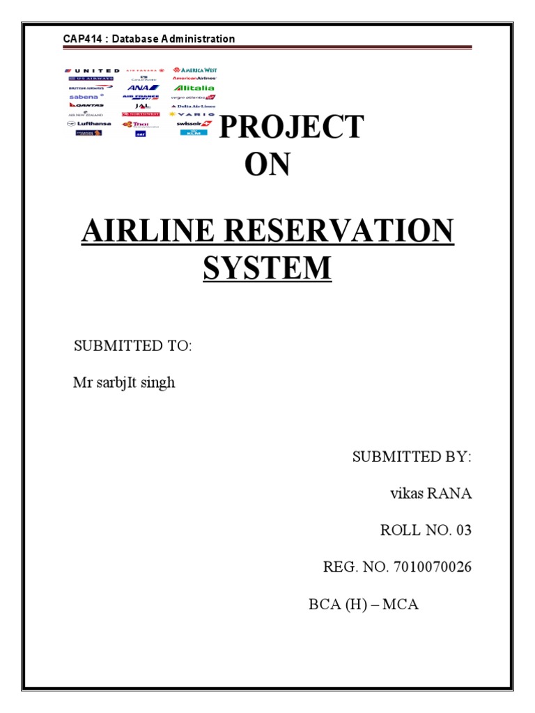 Airline Reservation System Project | PDF | Fare | Information ...