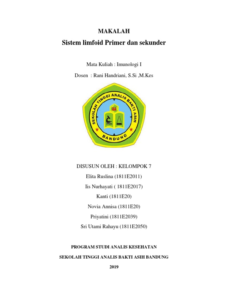 Sistem Limfoid Primer Dan Sekunder - New | PDF