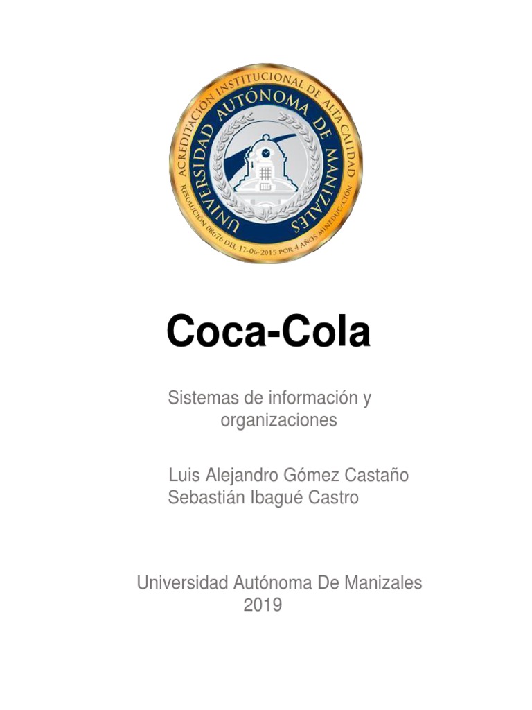 Sistema de Informacion, Coca-Cola | PDF | Sistema de informacion ...
