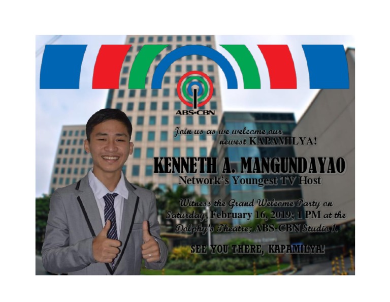 Kenneth A. Mangundayao: Network's Youngest TV Host | PDF