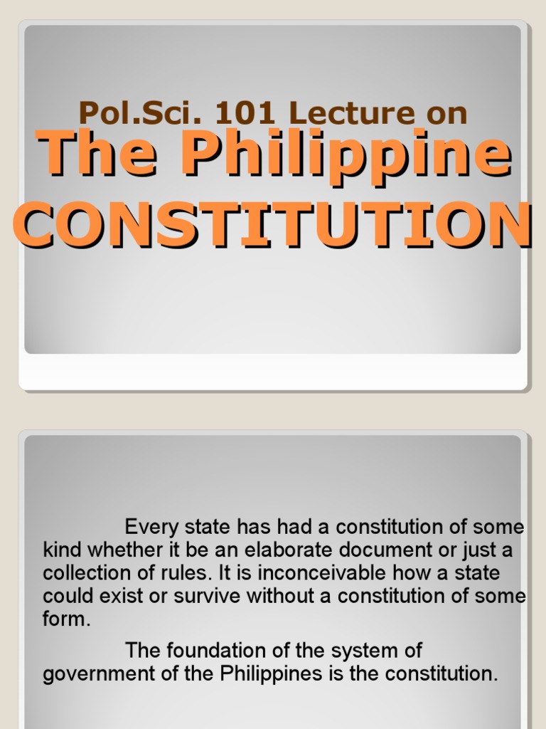 Overview of the Philippine Constitution | PDF | Constitution | Supreme ...