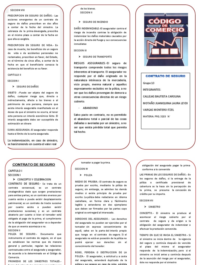 Tríptico | Descargar gratis PDF | Póliza de seguros | Seguro