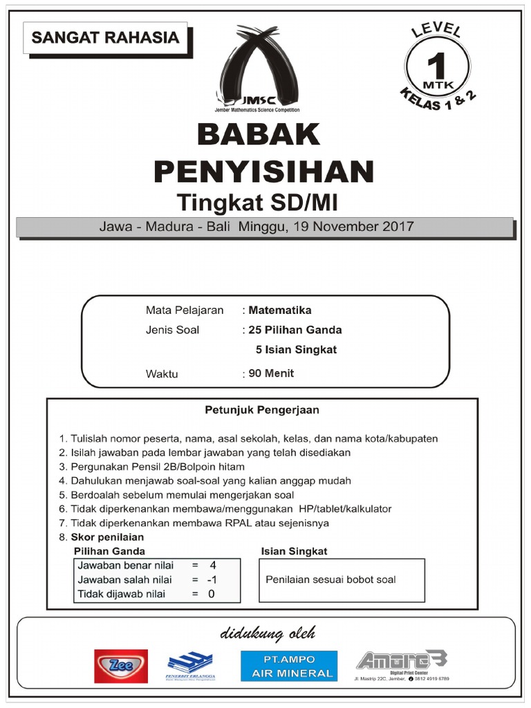 Soal JMSC Level 1 | PDF