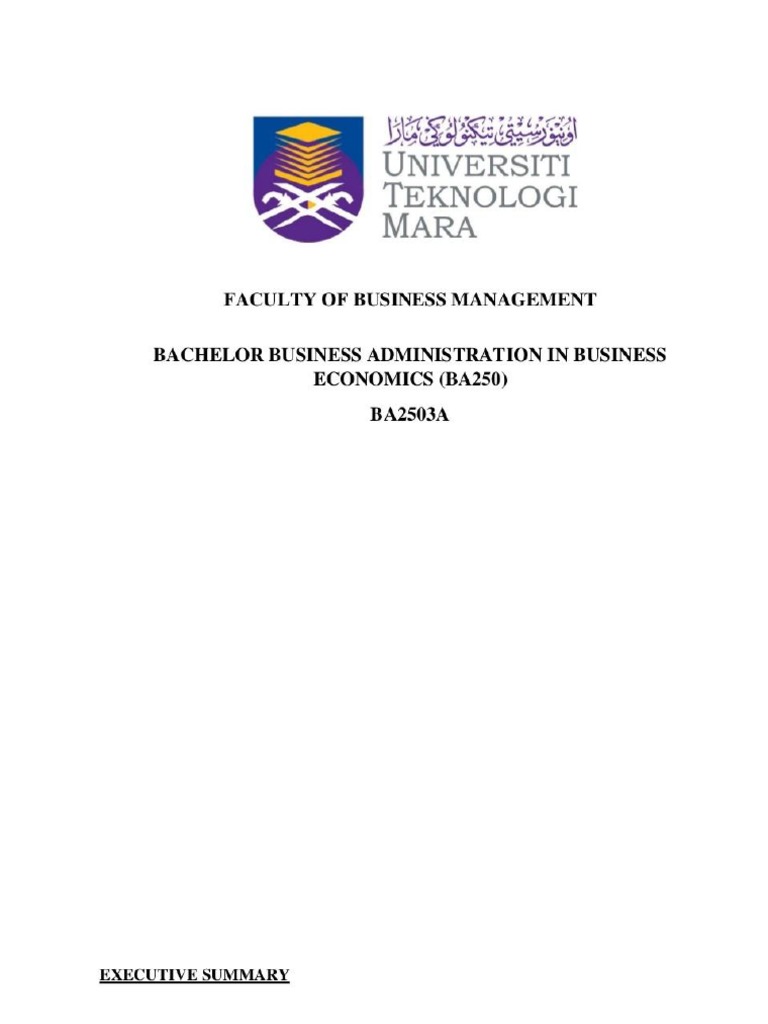 Ent530 Business Plan Report Uitm | PDF