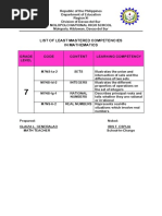 Deped Standard Table of Specification Format | PDF