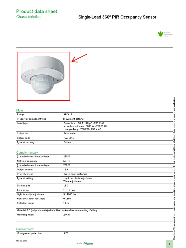 ARGUS - Movement Detectors - MTN564419 | PDF | Alternating Current | Sensor